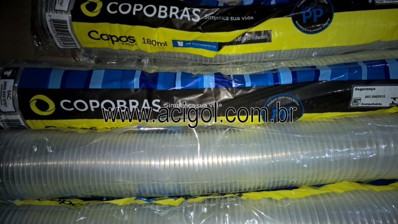 COPO DESCARTÁVEL 180 ML TRANSPARENTE PP COPOBRAS* | Acigol Produtos de ...