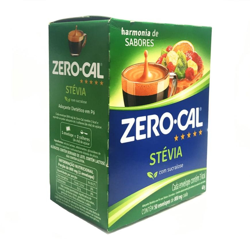 ADOÇANTE PÓ ZERO CAL STÉVIA C/50 SACHES | Acigol